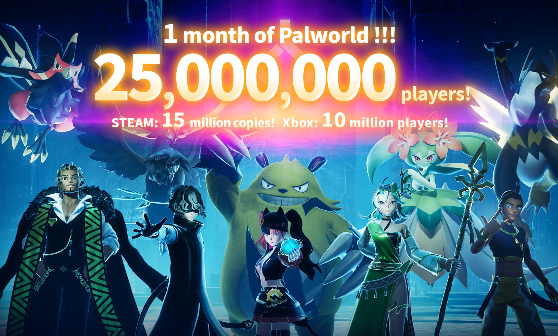 Palworld Hits 25 Million Players In First Month, Gets Custom Console ...